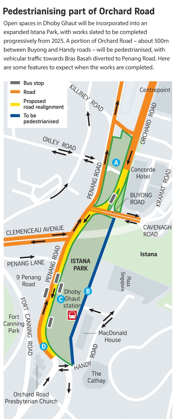 Istana Park expansion, pedestrianisation of Orchard Road stretch to be ...